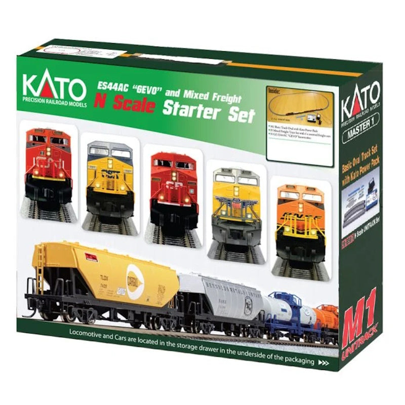 Kato 106-0021 - ES44AC Starter Set CSX (CSXT) Dark Future - N Scale | PowerHobby