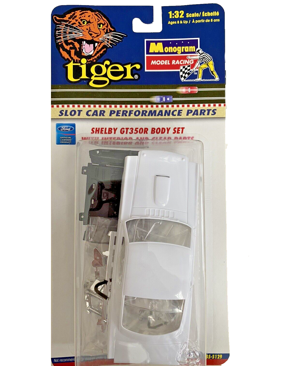 Revell Monogram Mustang Shelby GT350R Body White Kit 1/32 Slot Car 85 ...
