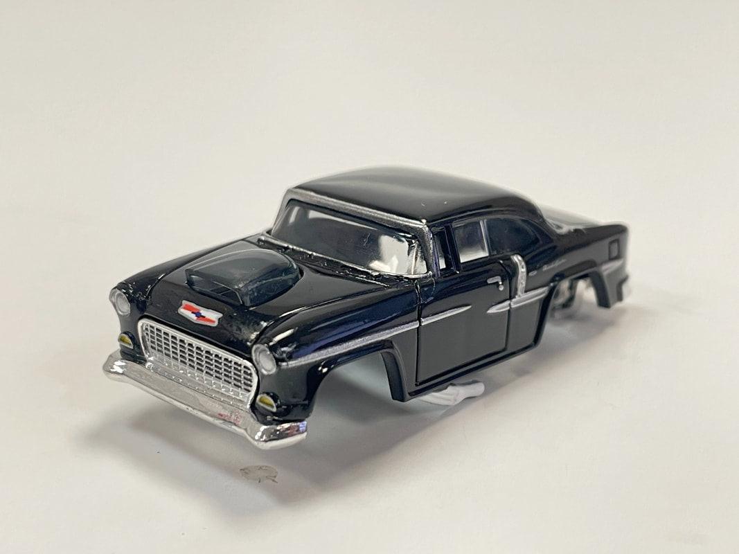 Auto World Exclusive 1955 Chevy AFX Xtraction Black HO Slot Car Body ...