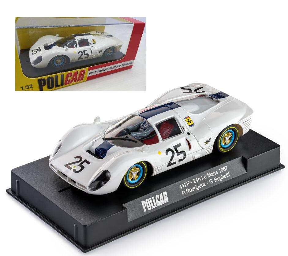 Policar Ferrari 412P Le Mans 1967 1/32 Slot Car CAR06D Pedro Rodriguez ...