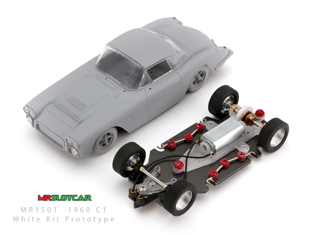 MRSLOTCAR 1960 Chevy Corvette C1 White Kit 1/32 Slot Car MR1501 MR ...