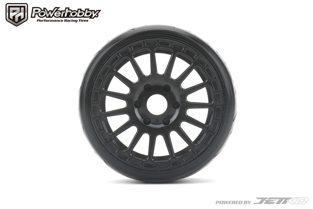 Powerhobby 1/8 GT Vertex Belted Mounted Tires 17mm Super Soft Compound ...