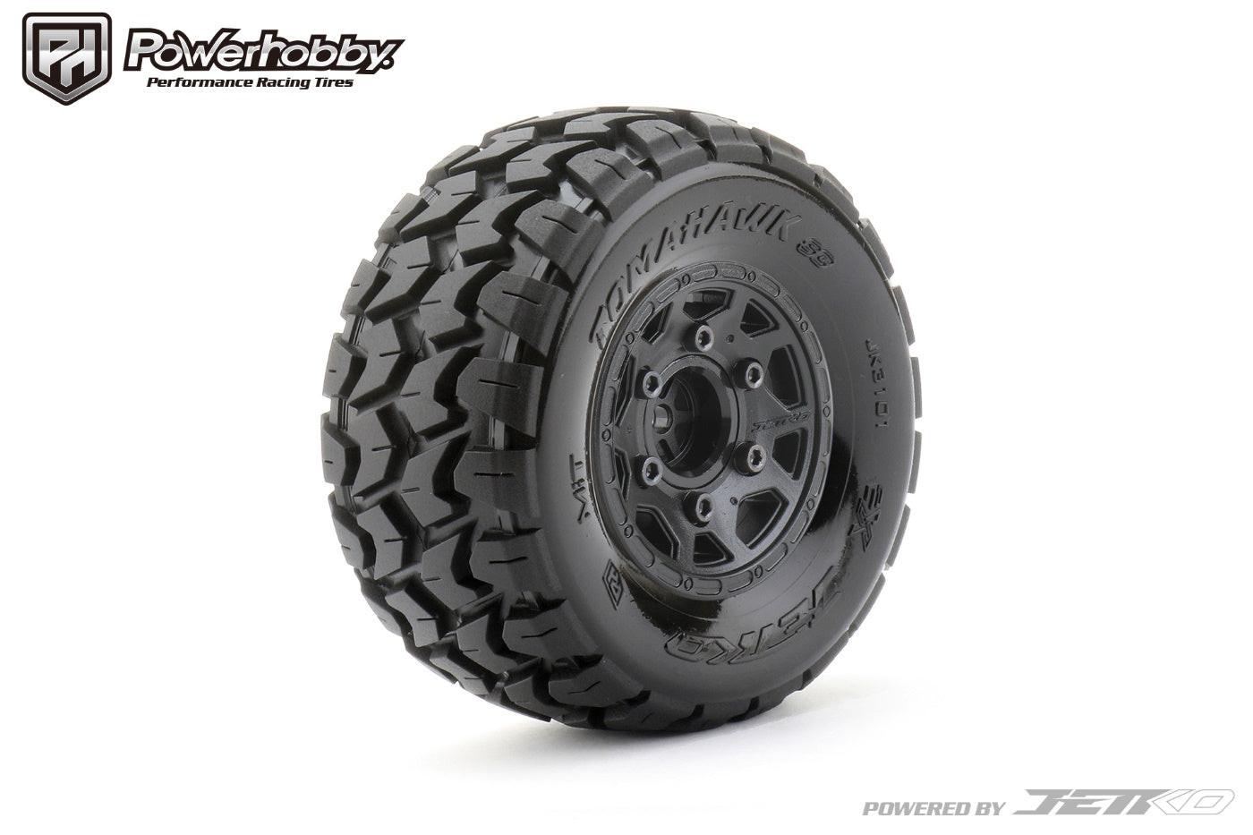 Powerhobby Tomahawk 1/10 SC Belted Tires (2) with Removable Hex Wheels ...