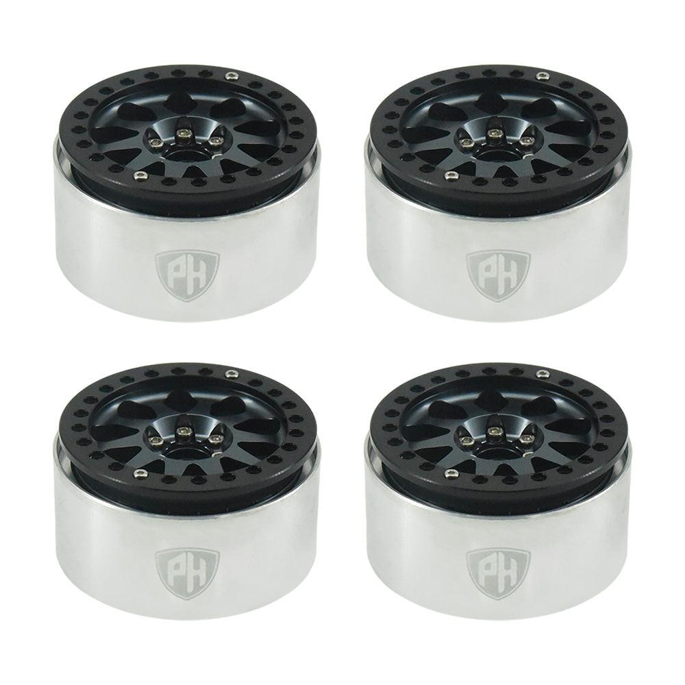 Powerhobby Aluminum 2.2" Beadlock Wheels Grey (4) 1/10 Rock Crawler ...
