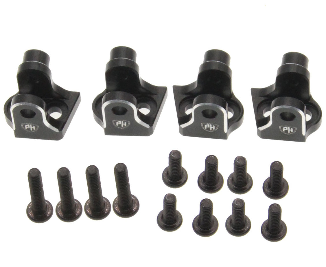 Powerhobby Aluminum Lower 4-Link Mount Set Black Losi Mini LMT | PowerHobby