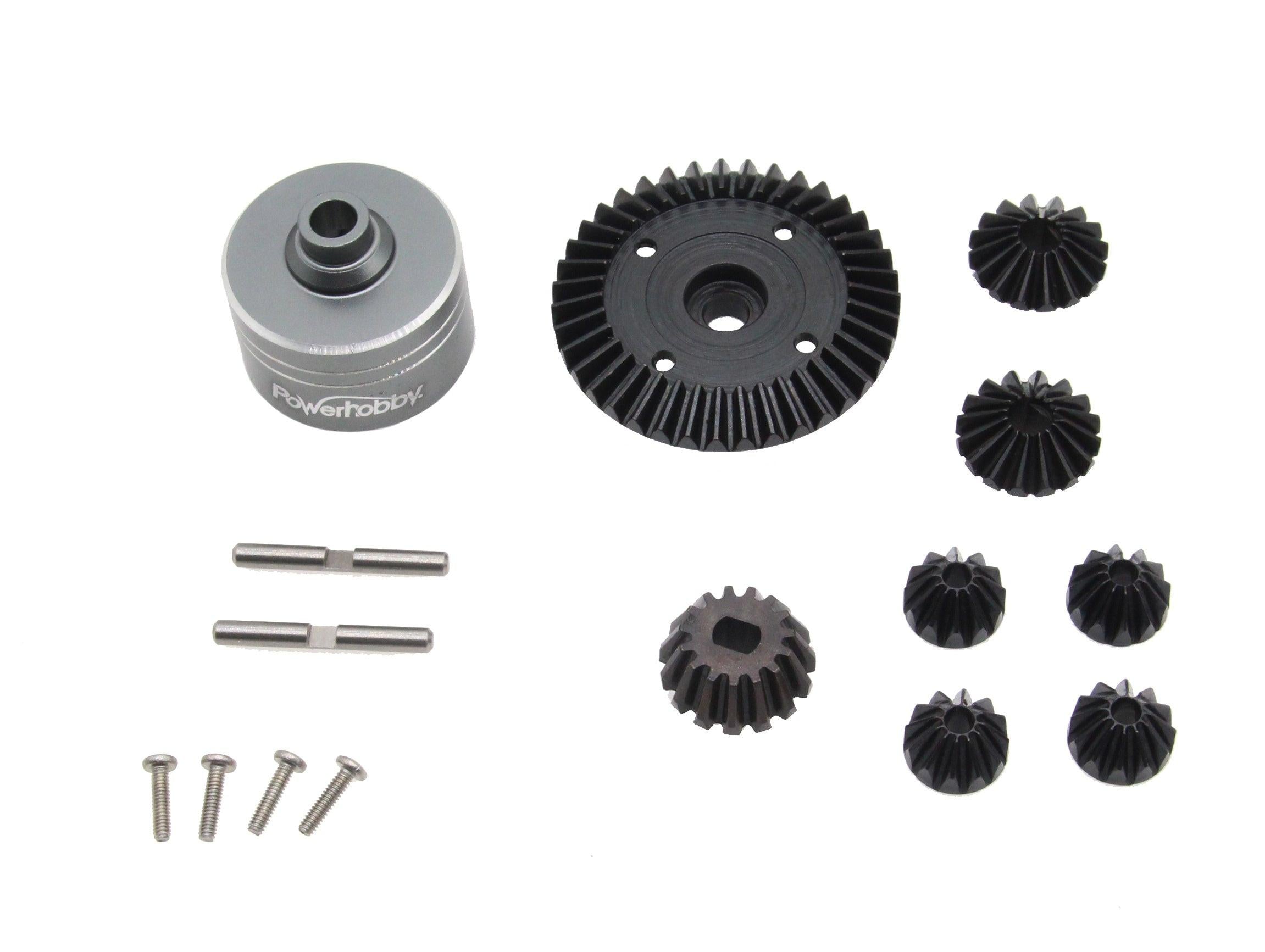 Powerhobby Differential Gears w 7075 Aluminum Housing Tamiya XV02 TT02 ...