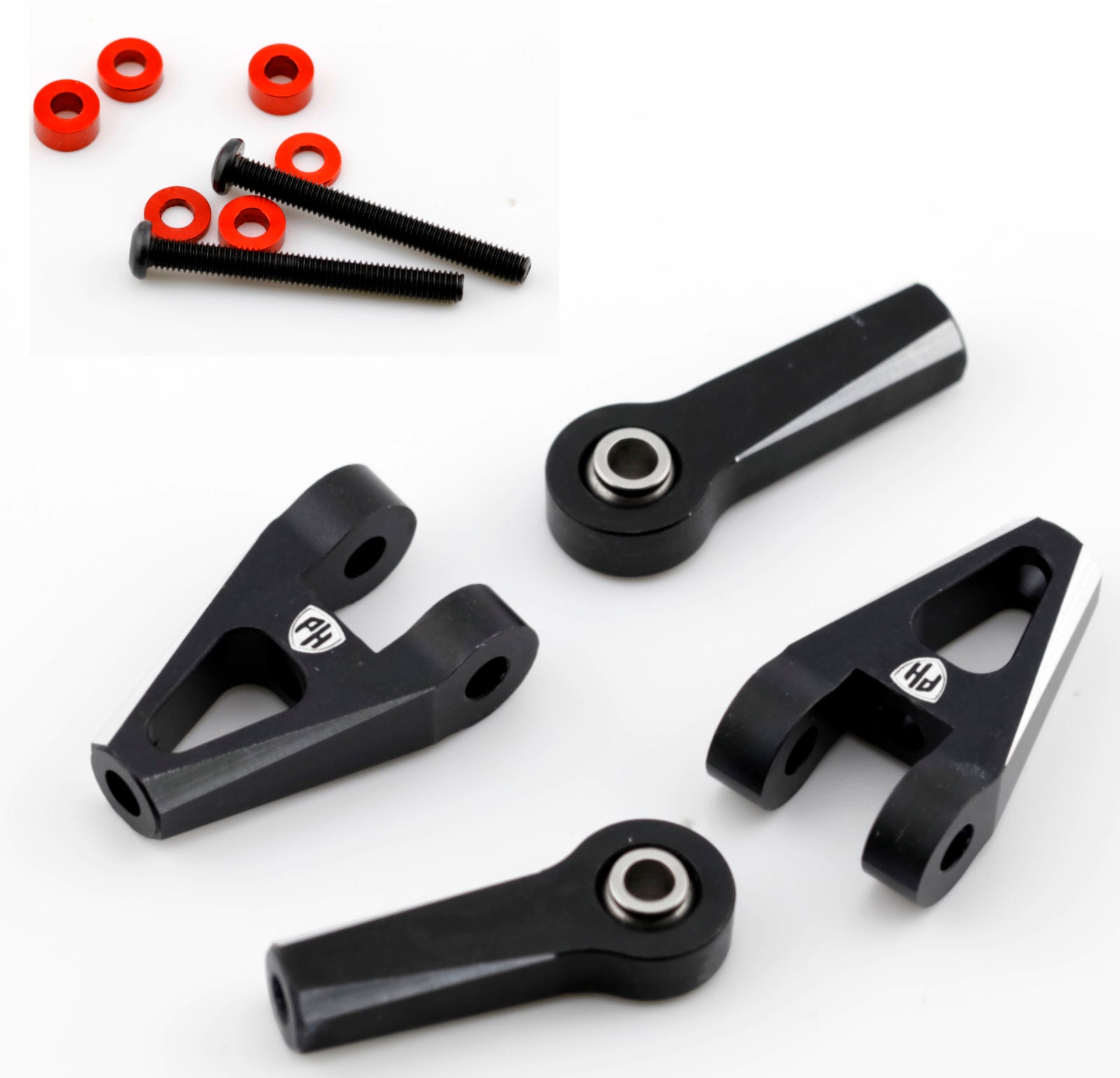 Powerhobby Aluminum Rear Upper Arms Set Black Kyosho 1/10 Fazer Mk2 ...