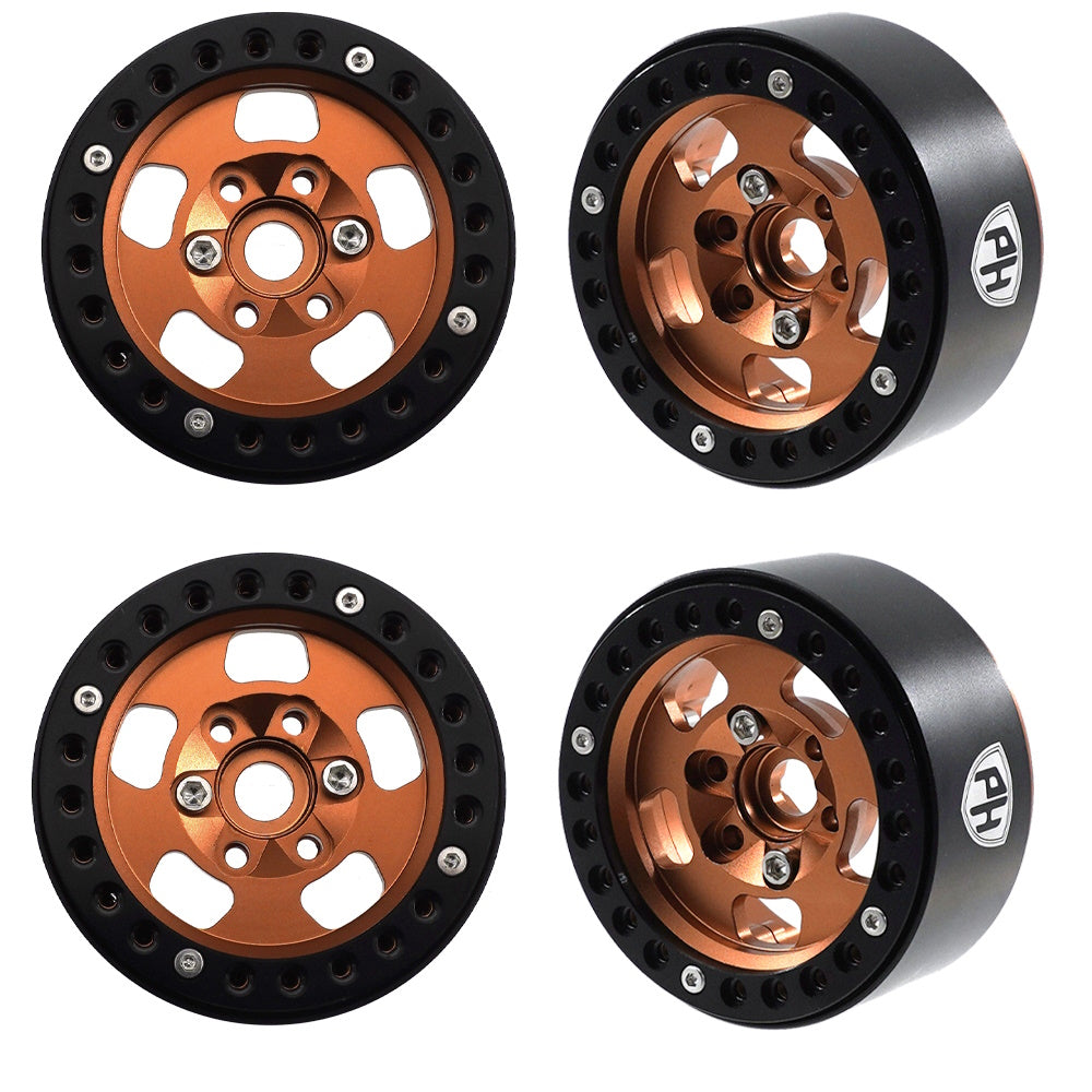Powerhobby Aluminum 1.9" Beadlock Wheels Copper (4) 1/10 Rock Crawler ...