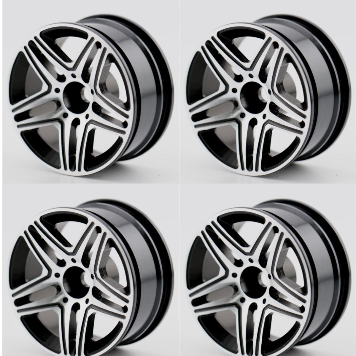 Powerhobby Aluminum 1/10 Touring Car Wheels / Rims Black (4) 12mm Hex ...