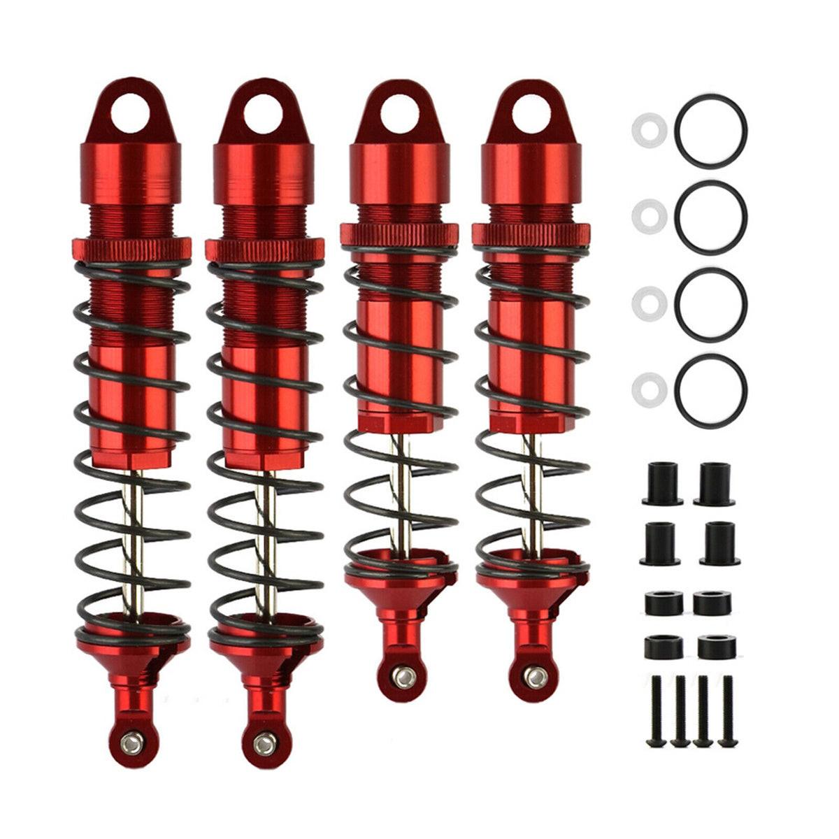 Powerhobby Aluminum Front & Rear Shocks Red (4) FOR Traxxas Sledge ...