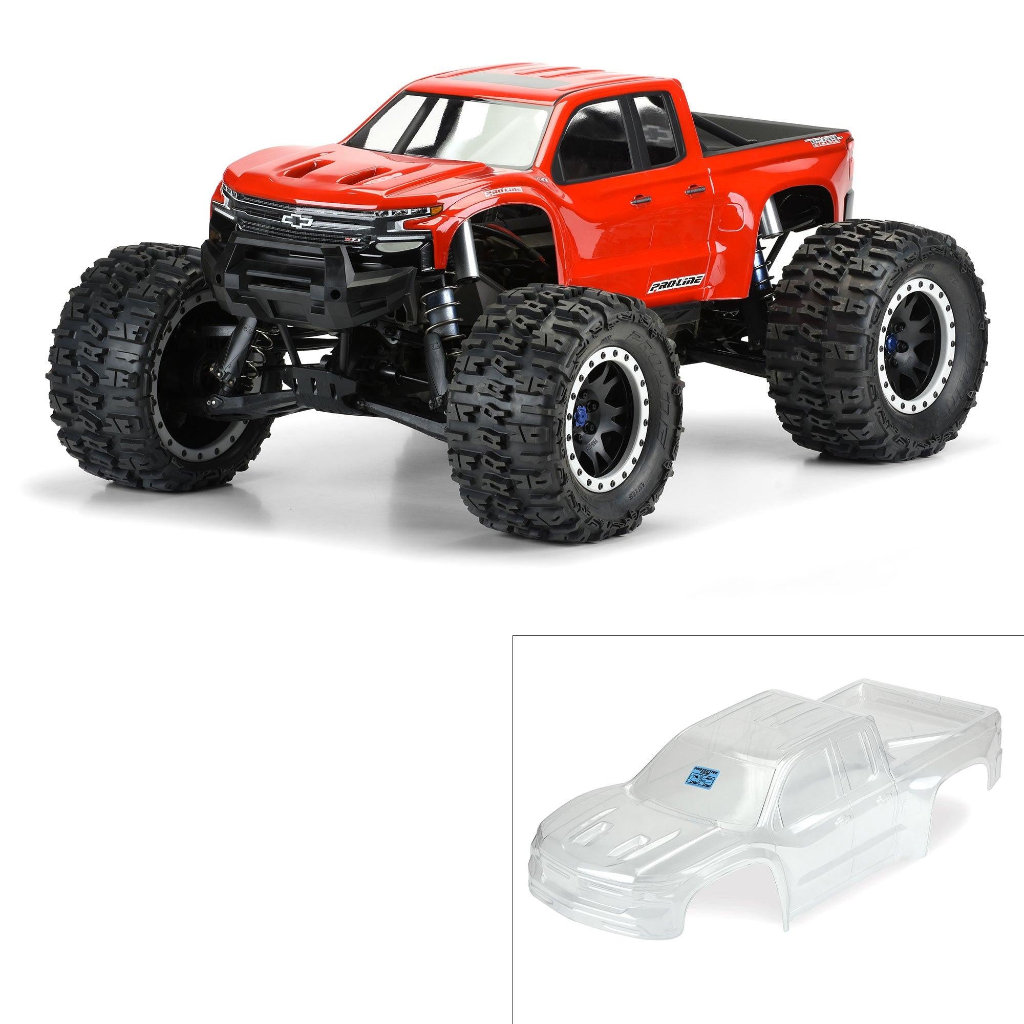 Pro-Line 1/5 Pre-Cut 2019 Chevy Silverado Z71 Trail Boss Clear Body X ...