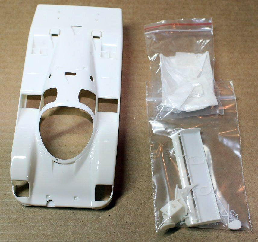 BRM White Unpainted Porsche 962C Body Kit (Wing Type B) 1/24 Slot Car S ...