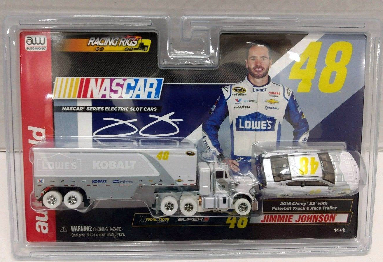 Autoworld Racing Rigs iWheels Jimmie Johnson Nascar Truck SC317 HO Slot ...