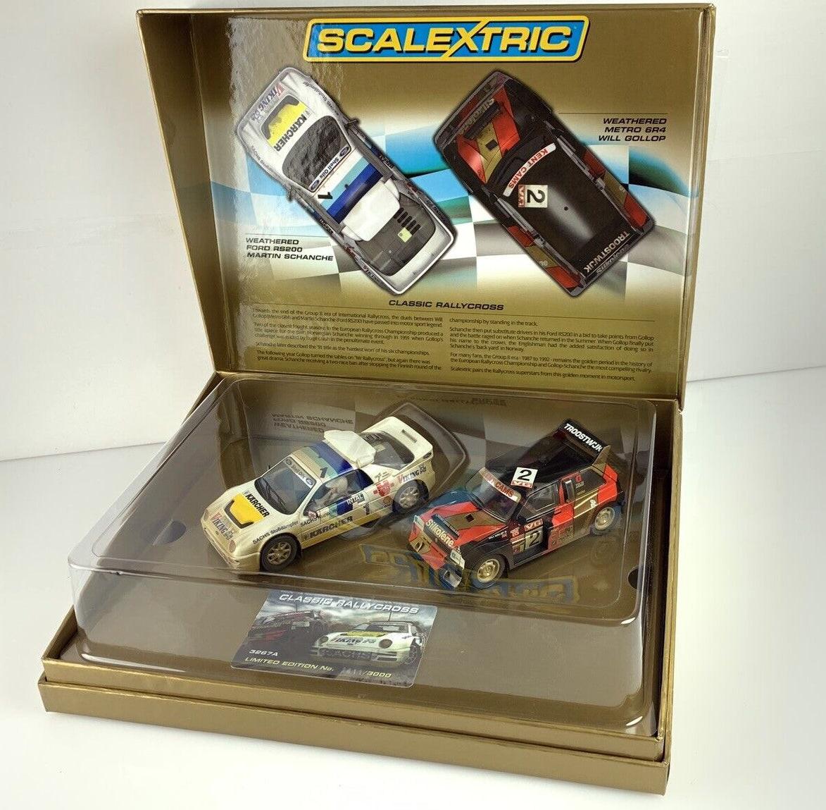 Scalextric C3267A Classic Rallycross MG Metro 6r4 v Ford RS200 1/32 ...
