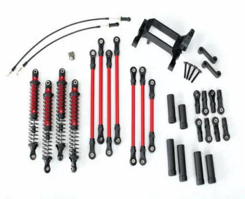 Traxxas 8140R TRX-4 Long Arm Lift Kit Complete Red | PowerHobby