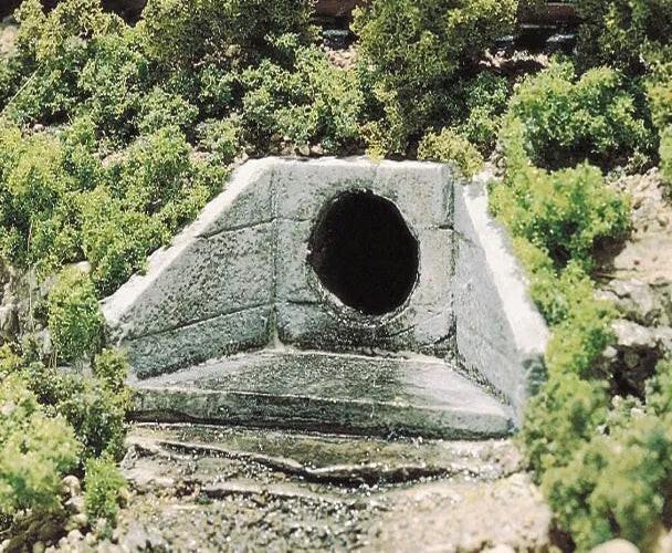 Woodland Scenics C1262 HO Scale Two Concrete Culverts | PowerHobby