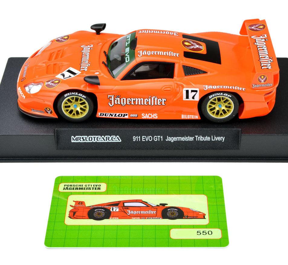 MRSLOTCAR Porsche 911 GT1 EVO Jagermeister 1/32 Slot Car MR SlotCar ...