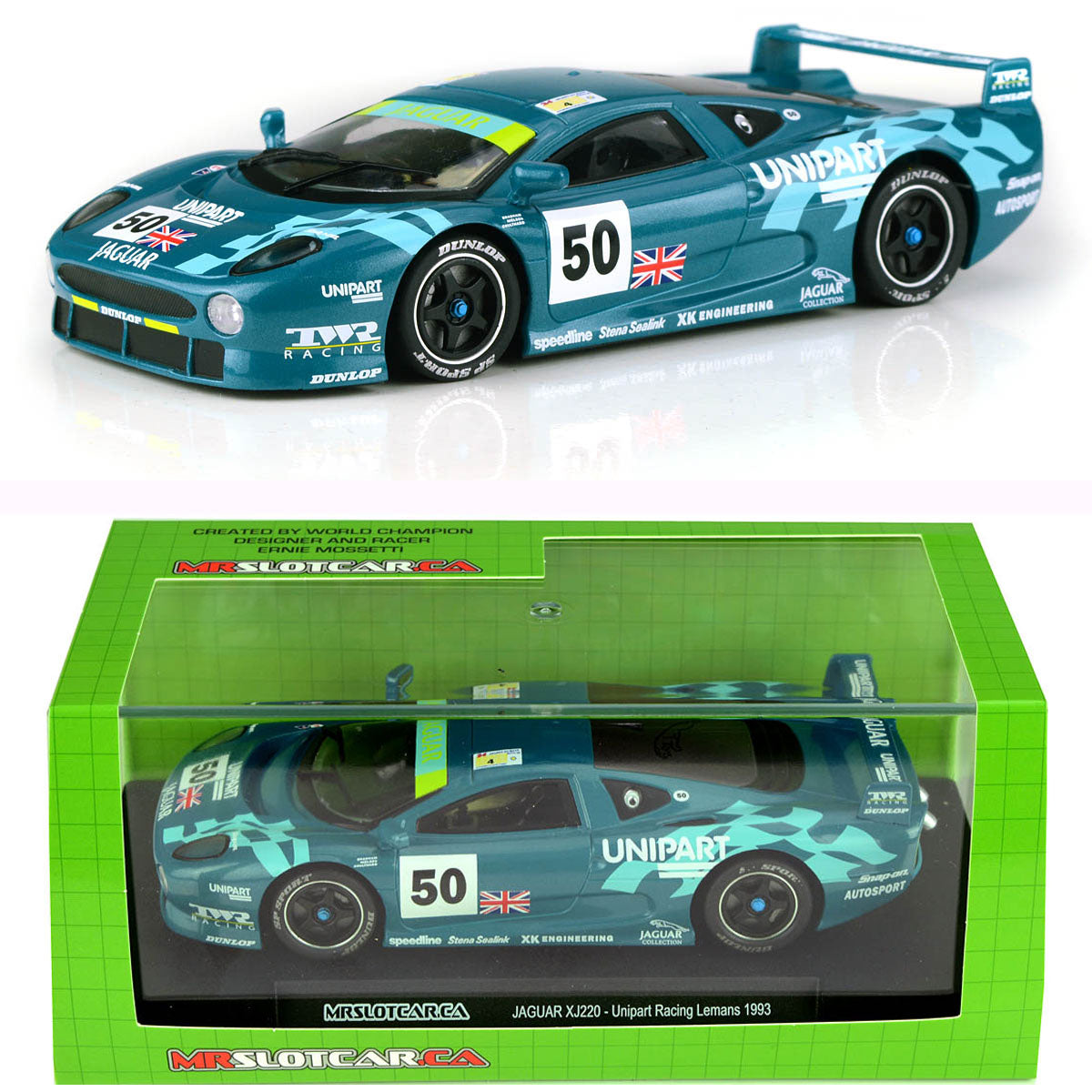 MRSLOTCAR Jaguar XJ220 Le Mans 1993 MR 1/32 Slot Car MR1082 for Slot.it ...
