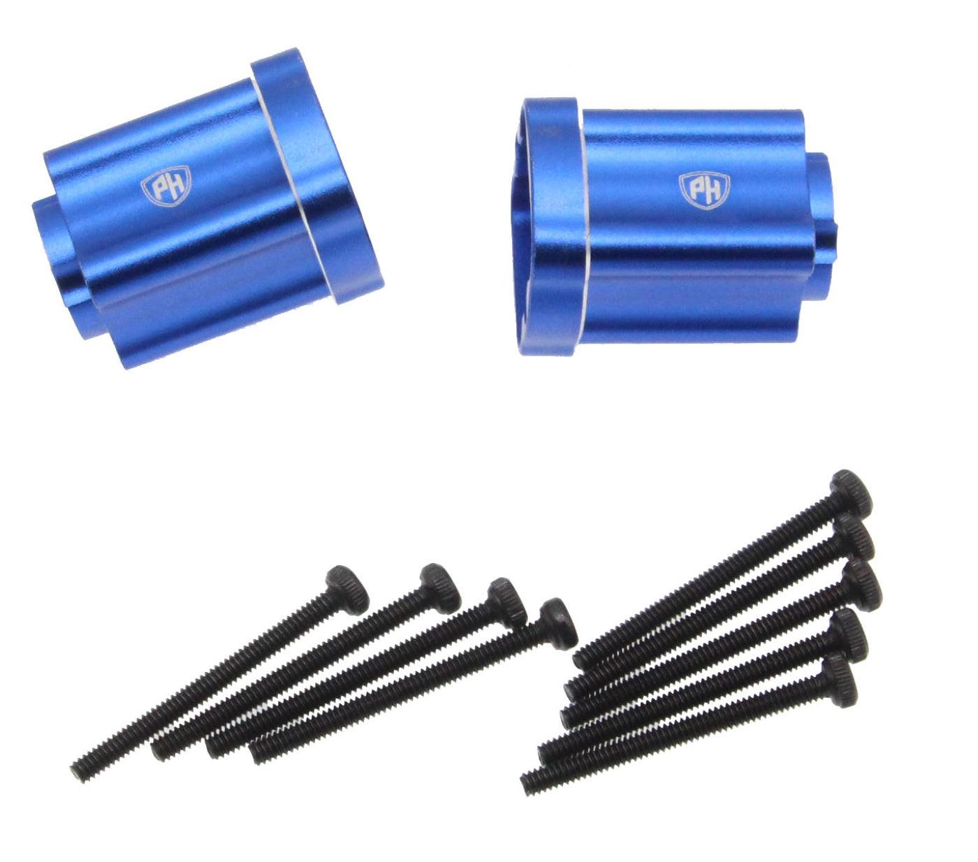 Powerhobby Aluminum Axle Mount Rear 0DEG Blue Losi Mini LMT | PowerHobby