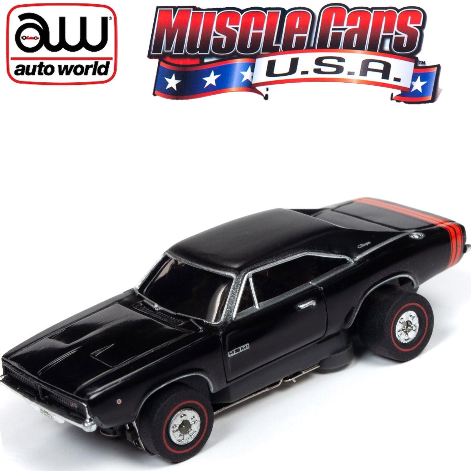 Auto World 1968 Dodge Charger Black Thunderjet HO Slot Car SC349 fits ...