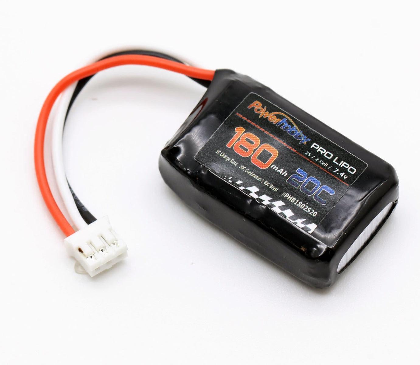 Powerhobby 2S 180mah 20c Lipo Battery : E-flite UMX Carbon Cub / UMX ...