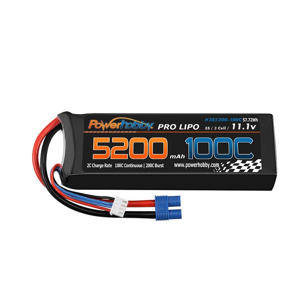 Powerhobby 3s 11.V 5200mah 100C - 200C Lipo Battery w EC3 plug | PowerHobby