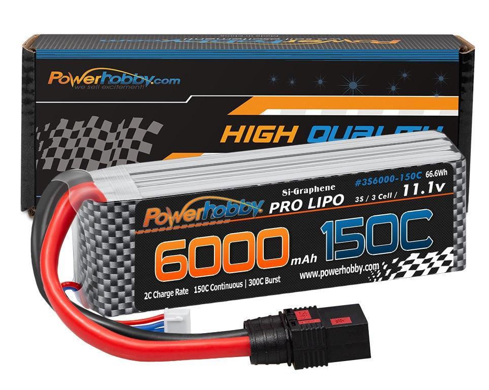 Powerhobby XTREME 3S 11.1V 6000mah 150c-300C Lipo Battery W QS8 8AWG A3 ...