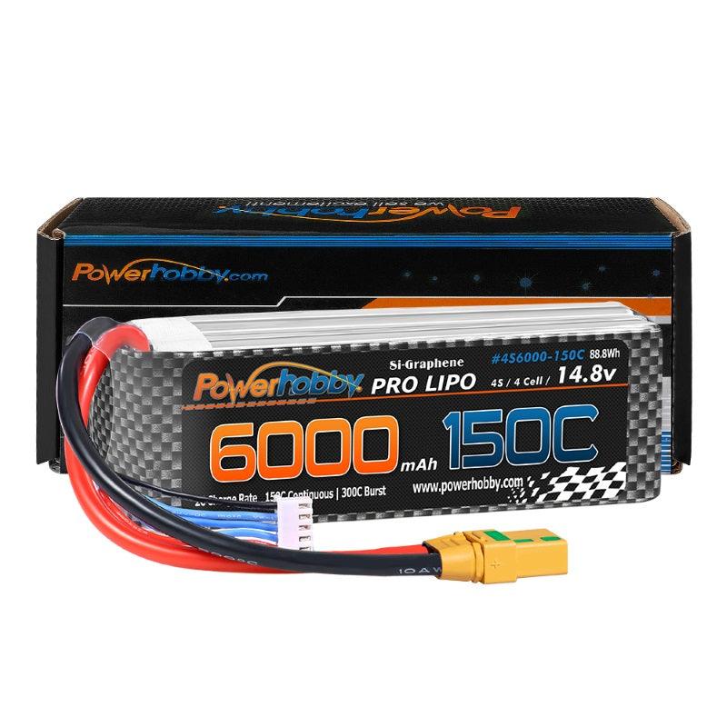 Powerhobby XTREME 4S 14.8V 6000mah 150c-300C Lipo Battery W XT90 4-Cell | PowerHobby