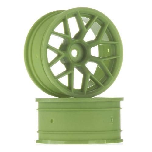 HPI Racing 112811 RTR 6mm Offset 26mm Green Wheel Set (2) E10 | PowerHobby