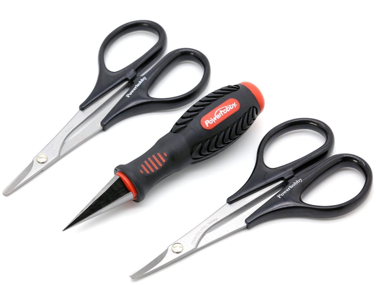 Powerhobby RC Body Tools Reamer & Scissors Set Curved Straight | PowerHobby