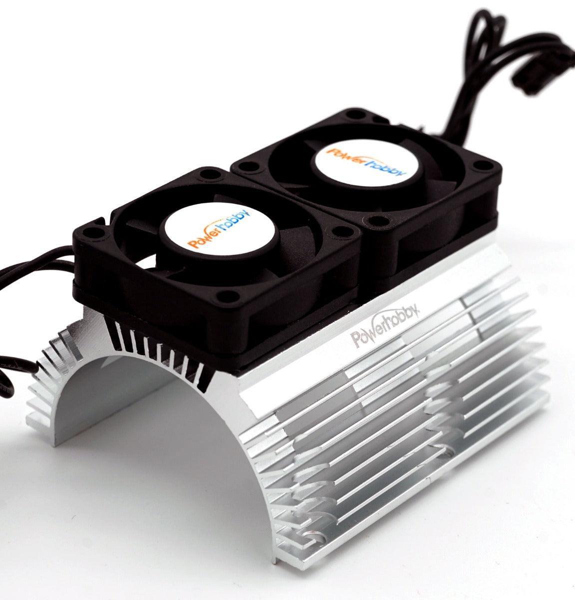 Powerhobby Heat Sink w Twin Turbo High Speed Cooling Fans 1/8 Motors ...