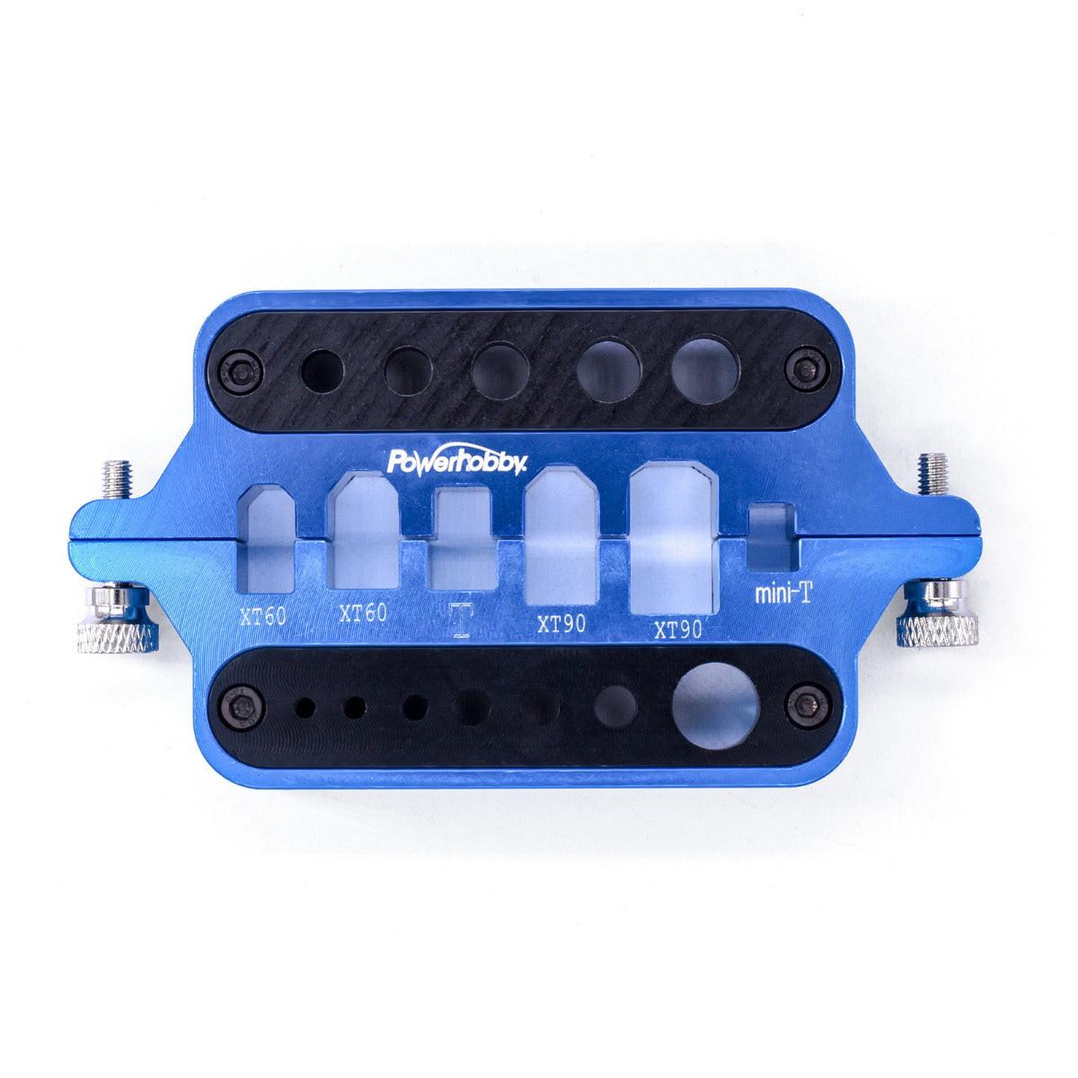 Powerhobby Aluminum RC Connector Soldering Jig Blue | PowerHobby