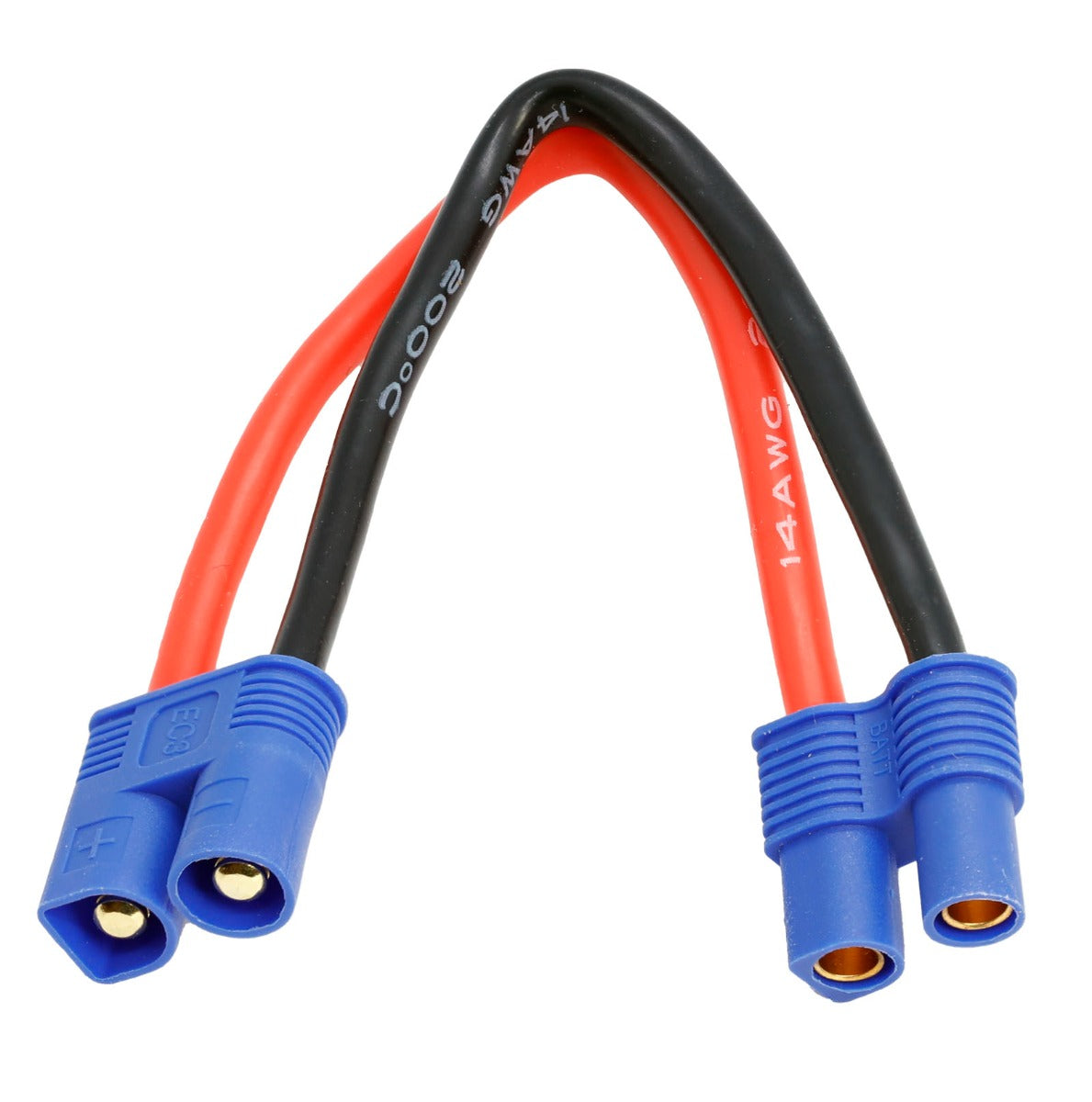 Powerhobby EC5 Male to EC5 Female Adapter 12AWG 4" | PowerHobby