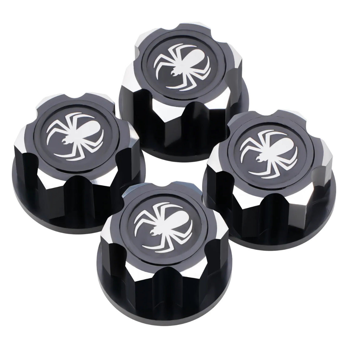 Powerhobby 17mm Aluminum Hex Wheel Nuts Black Spider (4) FOR Traxxas ...