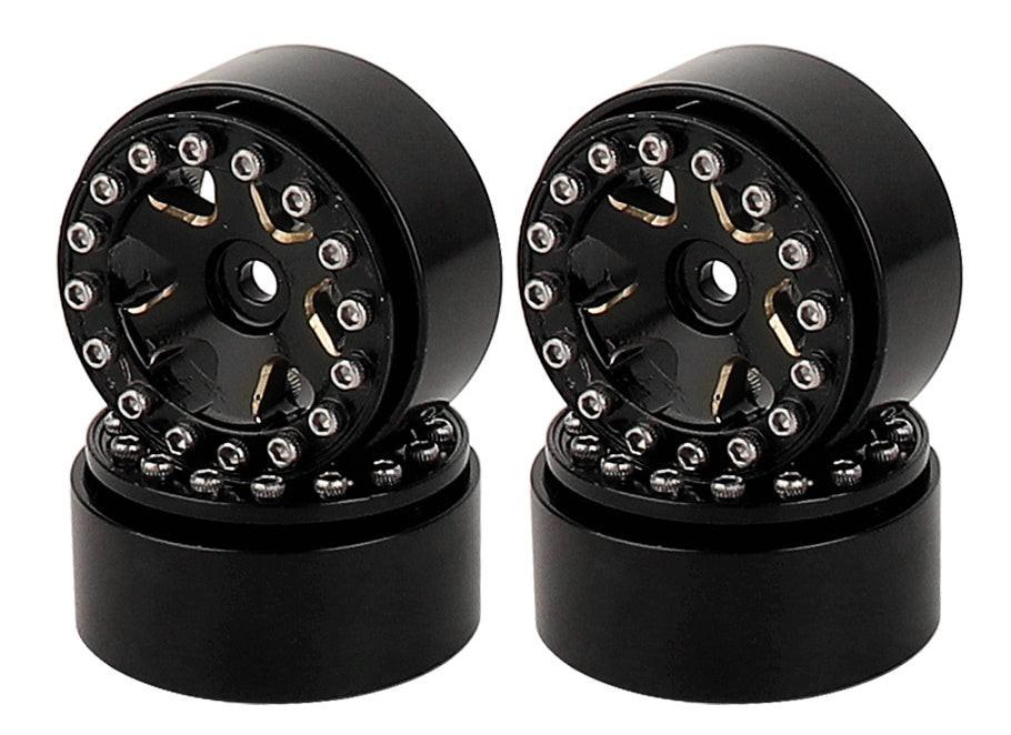 Powerhobby 1.0" Z2 Brass Beadlock Crawler Wheels 1/24 Axial SCX24 Jeep ...