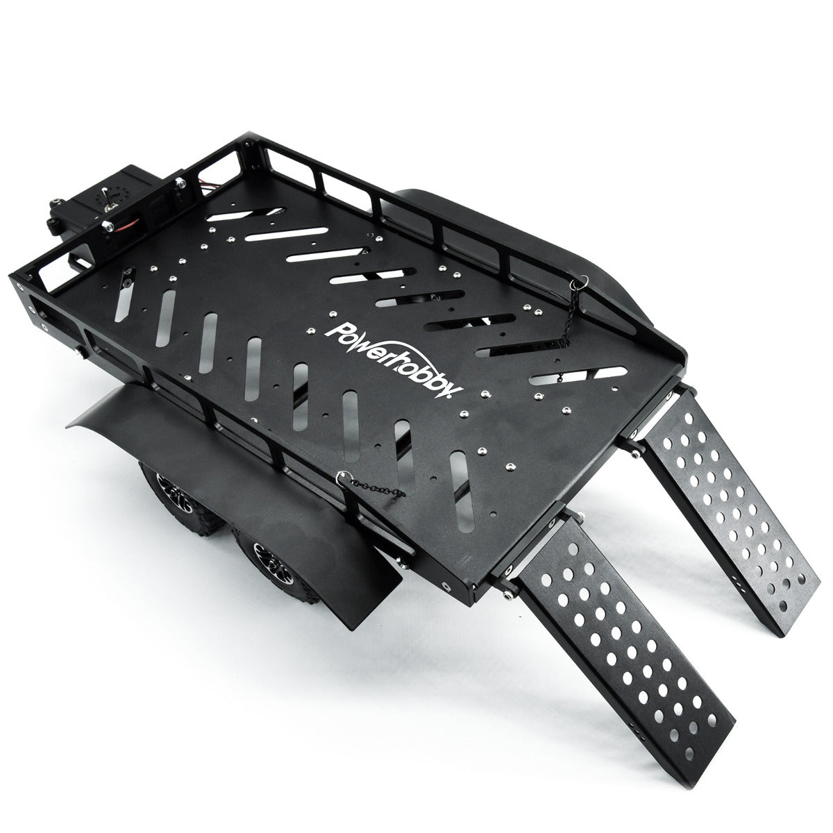 Powerhobby 1/18 / 1/16 Metal Trailer w Lights Black FOR Traxxas TRX-4M ...
