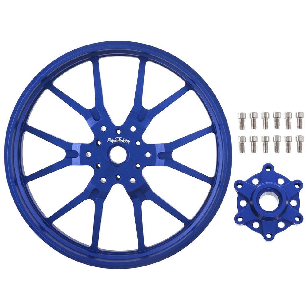 Powerhobby 7075 Aluminum Front Wheels w Hub Blue Losi Promoto MX ...