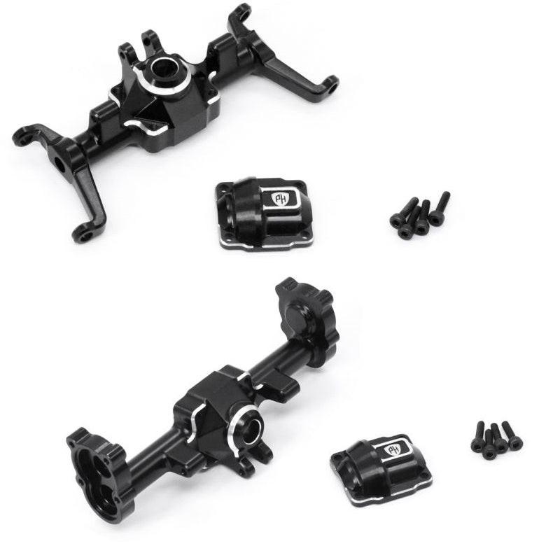 Powerhobby Aluminum Front & Rear Axle FMS FCX24 Black | PowerHobby