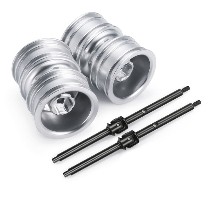 Powerhobby 1/24 Axial SCX24 Front Aluminum Dually Wheels w/CVD | PowerHobby