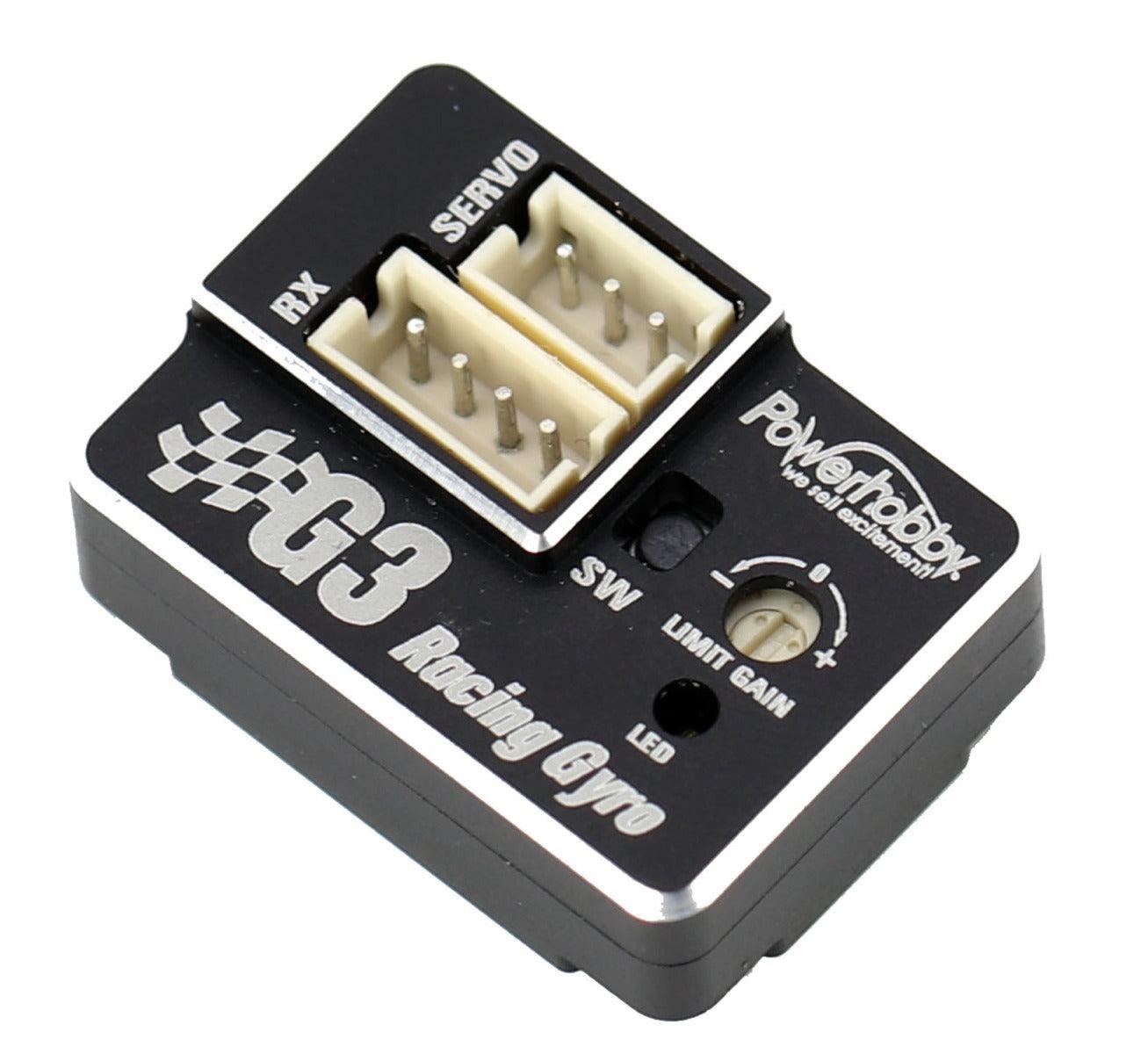 Powerhobby G3 Aluminum Case Dual Gain Micro Steering Tuned Gyro Kyosho ...