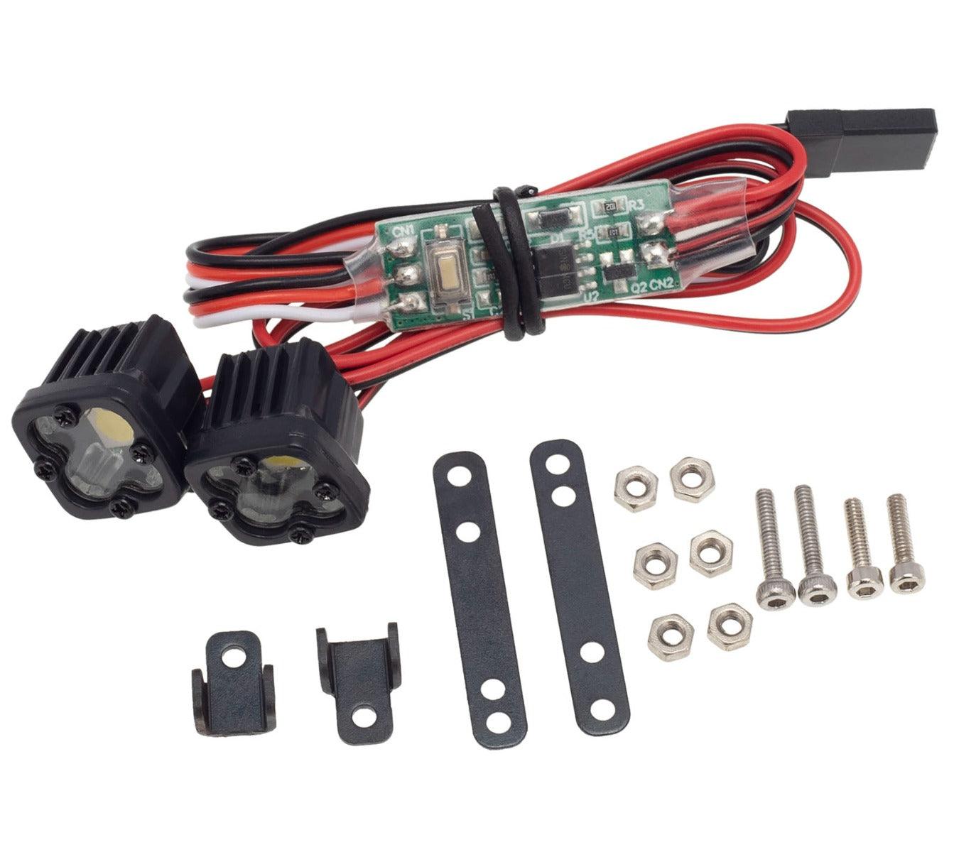 PowerHobby RC LED Lights Headlights Spotlight w/ Controller for 1/10 1/ ...