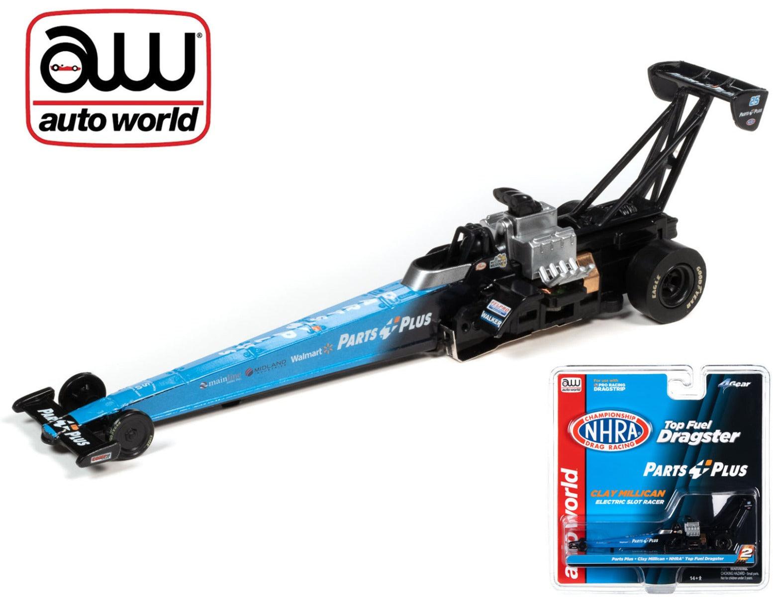 Auto World 4Gear NHRA Clay Millican Parts Plus Top Fuel Dragster HO ...